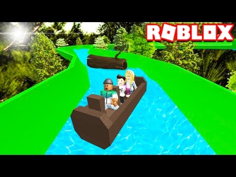 Surviving the log water ride in Roblox