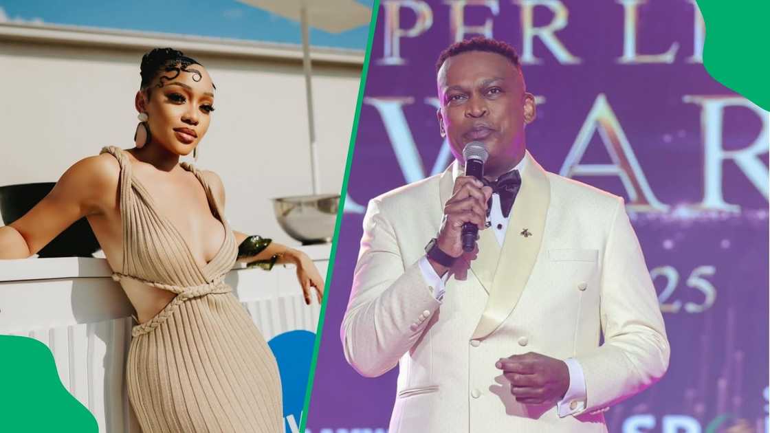 Mzansi can't get enough of Robert Marawa and Thando Thabethe's latest photo