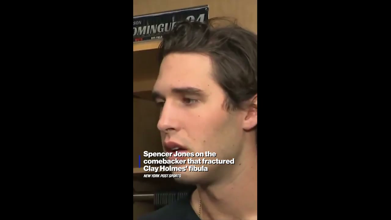 Spencer Jones found out his liner fractured Clay Holmes' fibula during ...