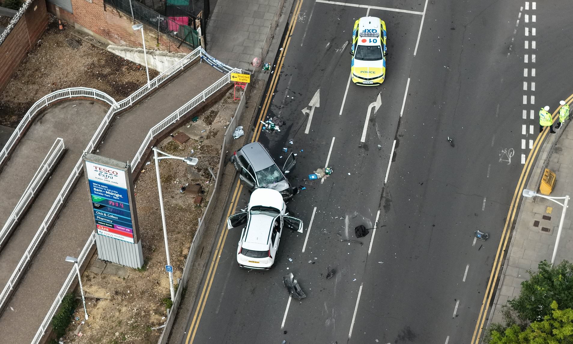 Twelve are injured in multi-vehicle pile-up after 'police chase' in the ...