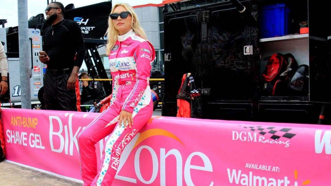 Female NASCAR driver cries during shocking in-car meltdown, parks truck ...