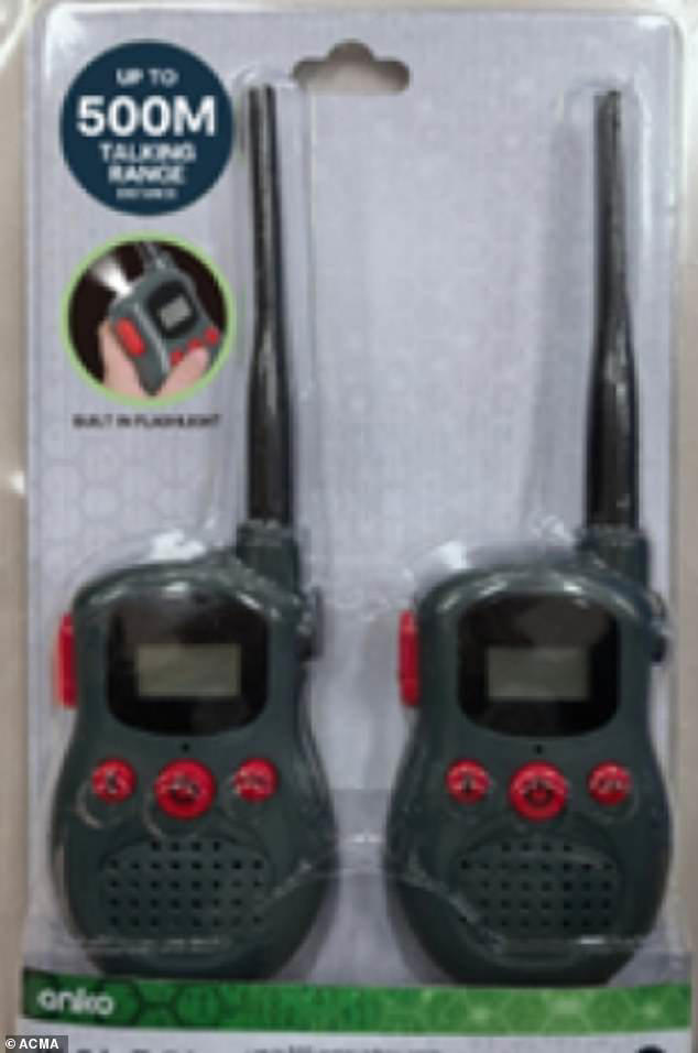 Urgent recall for walkie talkie sold at Kmart and Target over fears ...