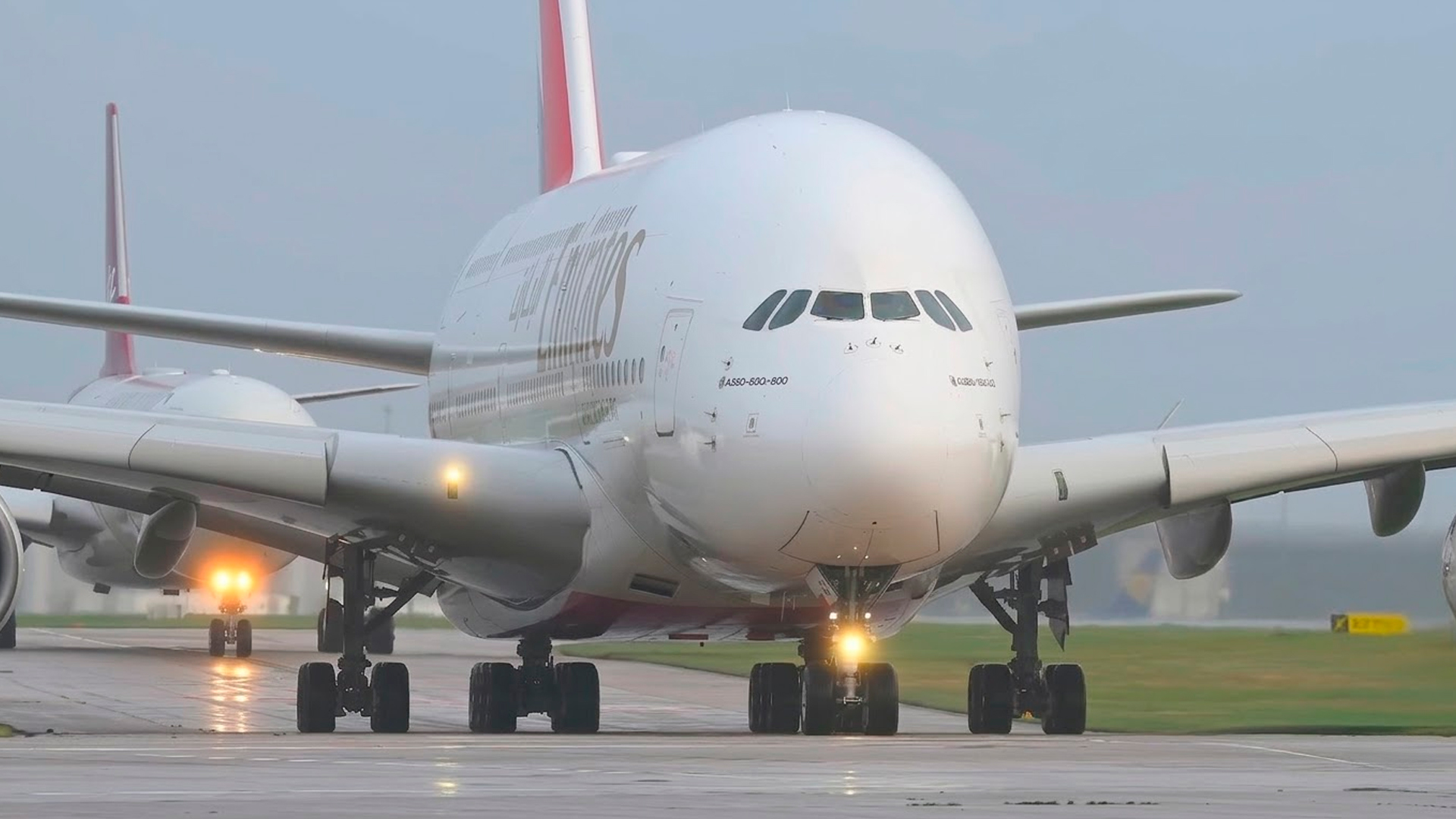 Foggy A380 close up caught on camera