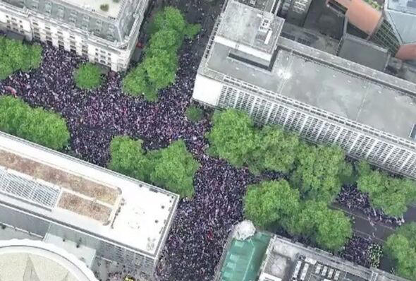 London protests: Tommy Robinson urges 'get a medic' during Unite the ...