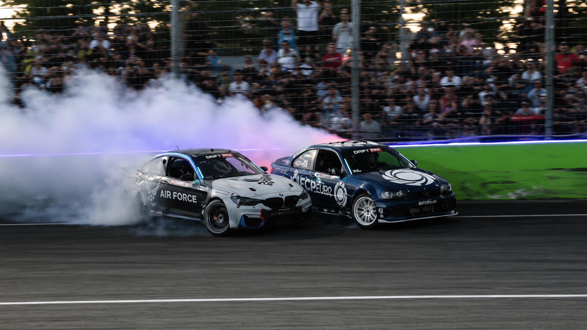 BMW drift show turns into a sideways fight