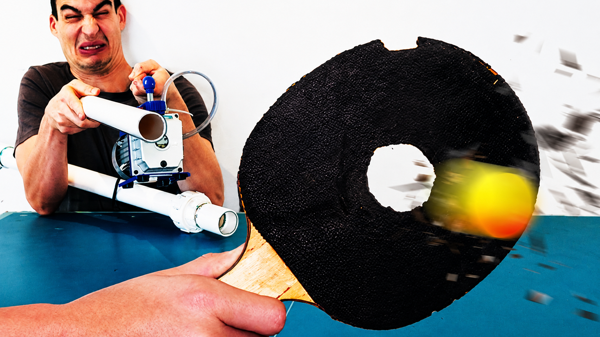 Testing extreme speed in table tennis shots