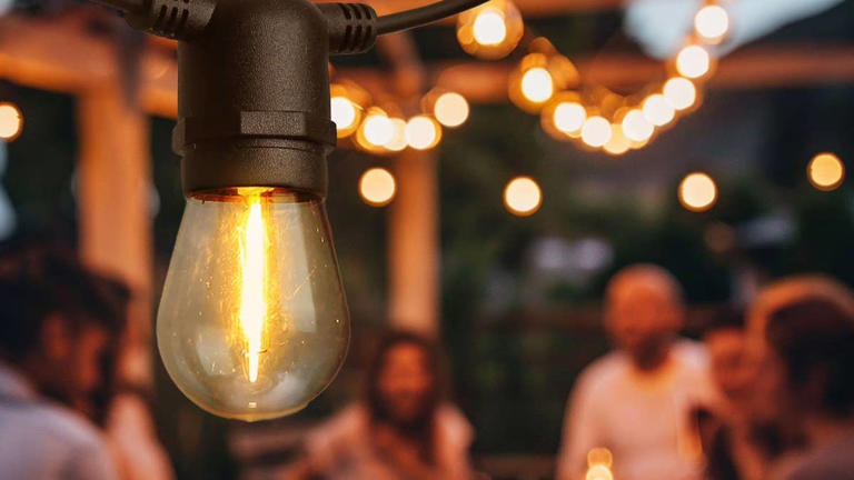 Transform your outdoor space with vintage-style solar string lights ...