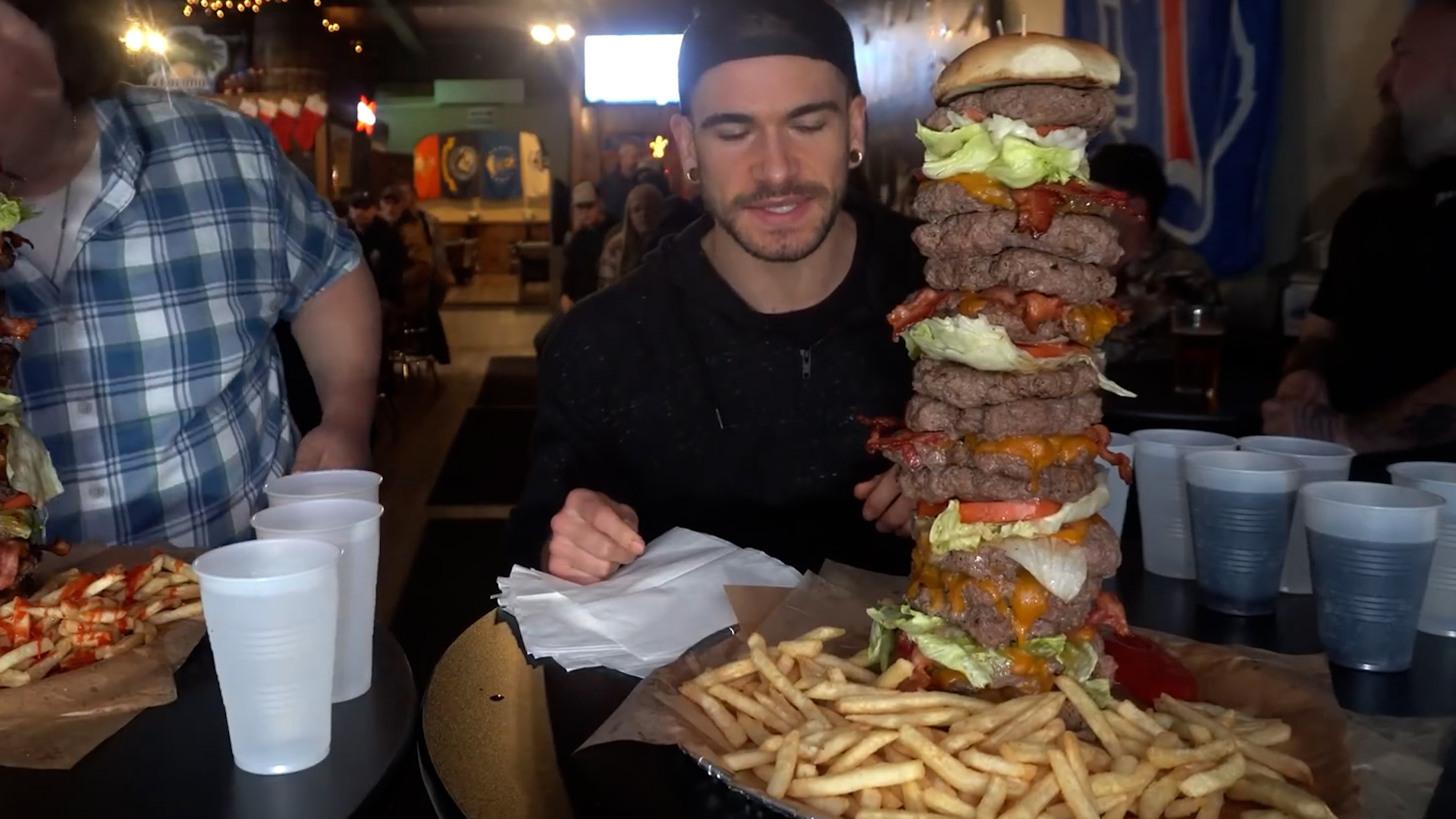 He's attempting a crazy, undefeated burger challenge in New York