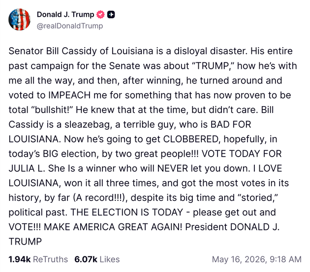 Trump blasts 'disloyal' senator who voted to impeach him, urges votes ...