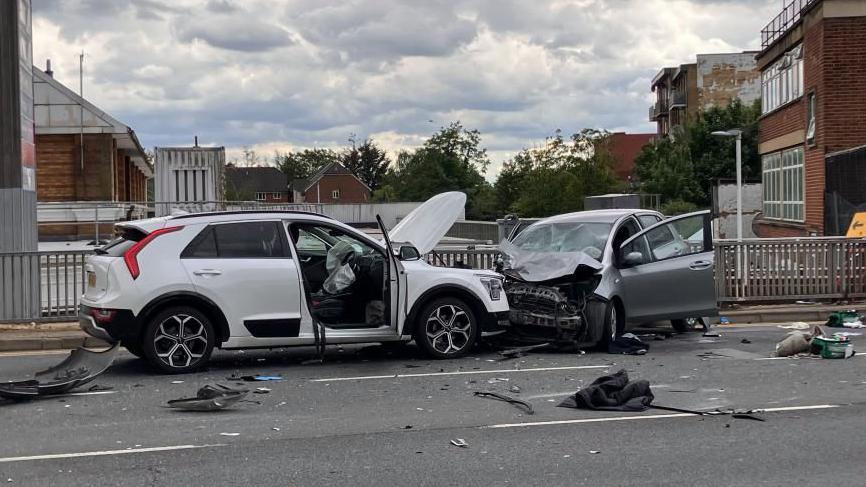 Woman arrested and five injured after police pursuit
