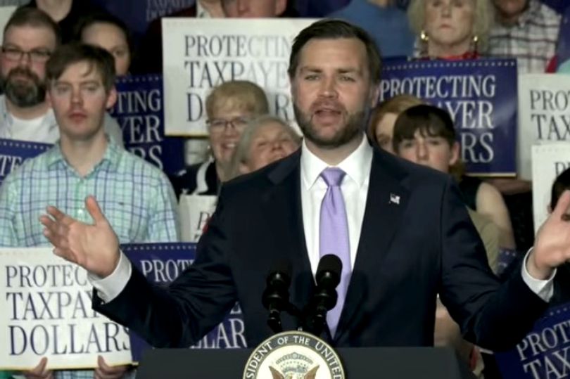 JD Vance laughs nervously as rally crowd erupts in angry booing