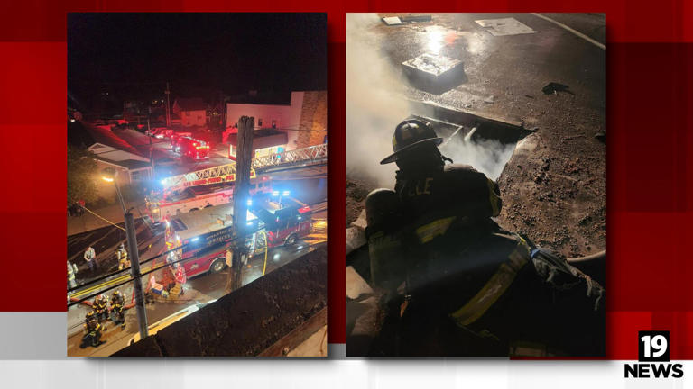 Multiple Wayne County departments assist in heavy commercial fire