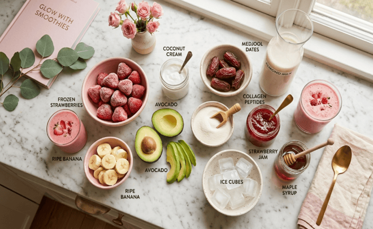 How to Make Hailey Biebers Viral Strawberry Glaze Skin Smoothie at Home