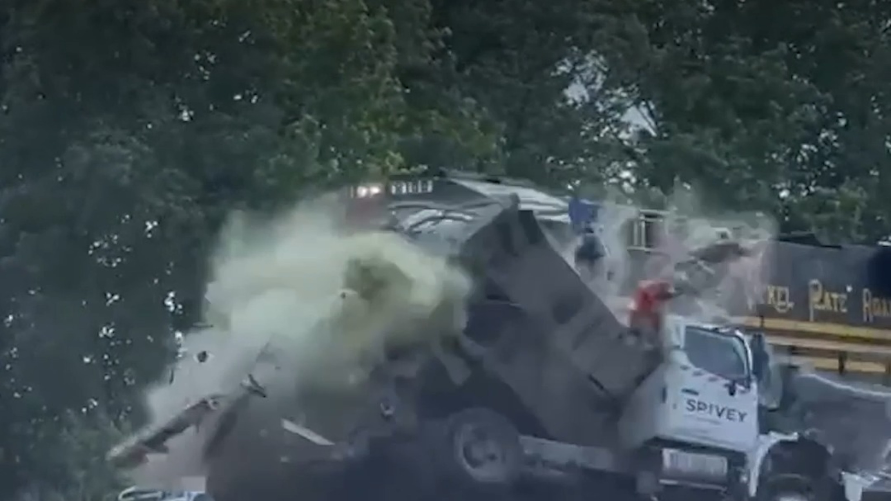 Train hits septic truck crossing tracks in Virginia, injuring driver