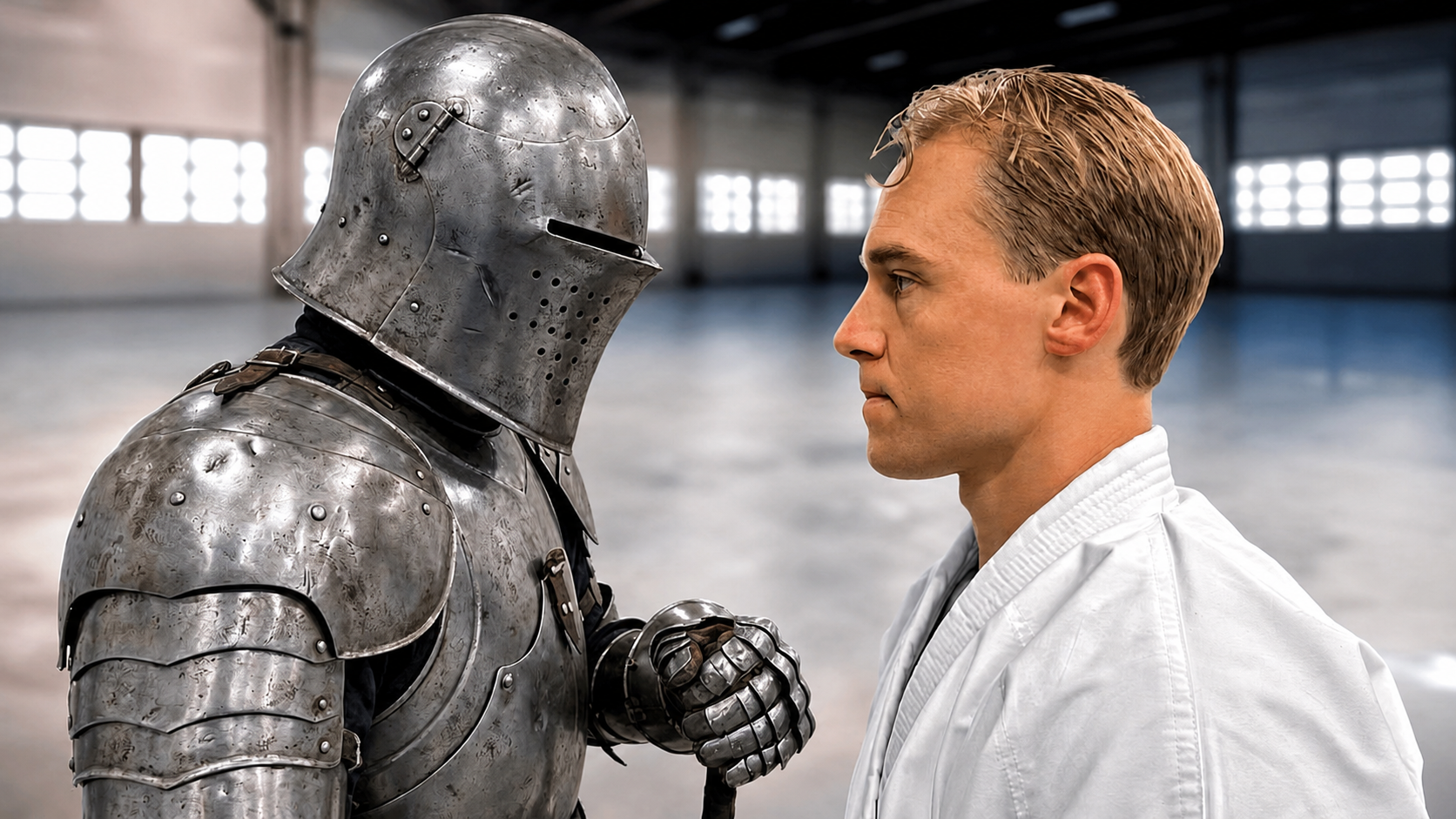 East meets West: Traditional karate weapons vs. medieval armored combat