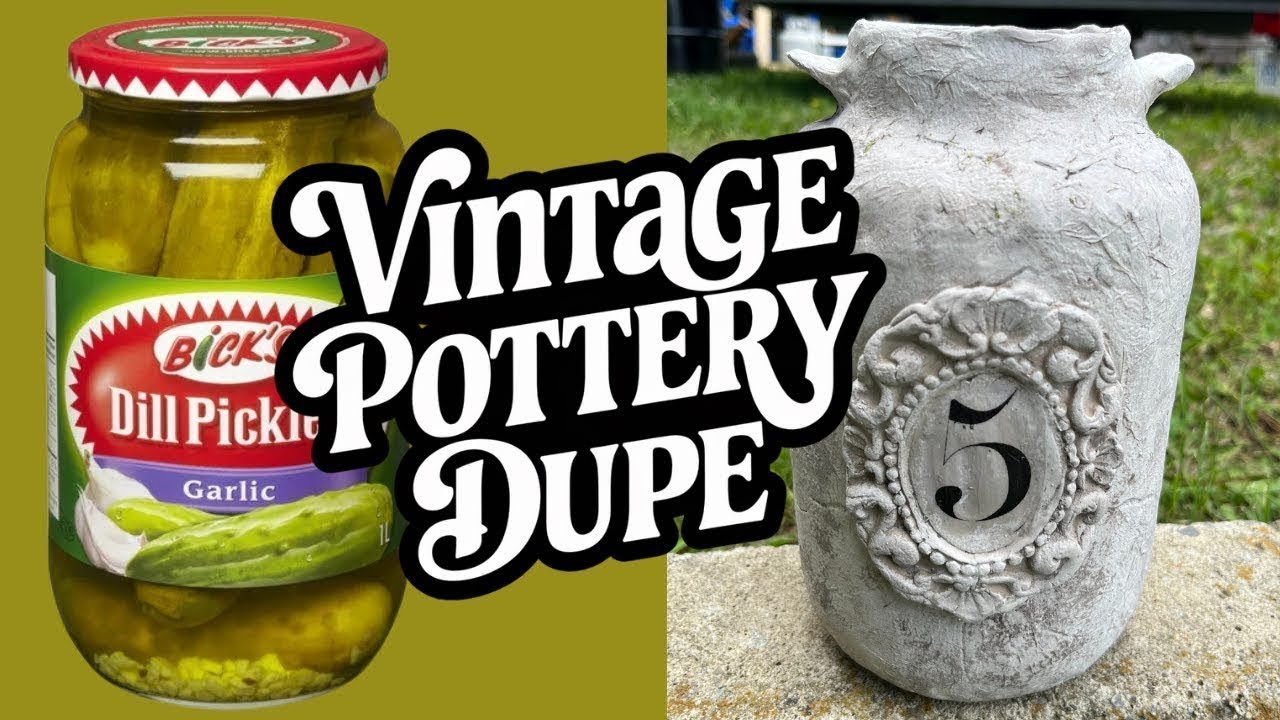 How I turned a pickle jar into gorgeous vintage pottery