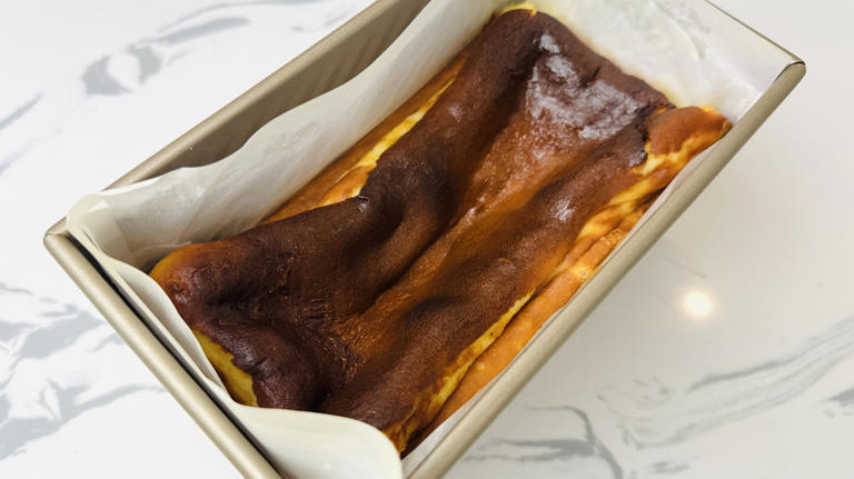 Loaf pan Basque cheesecake recipe
