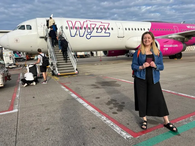 I avoided airplane luggage fees by packing items in my neck pillow