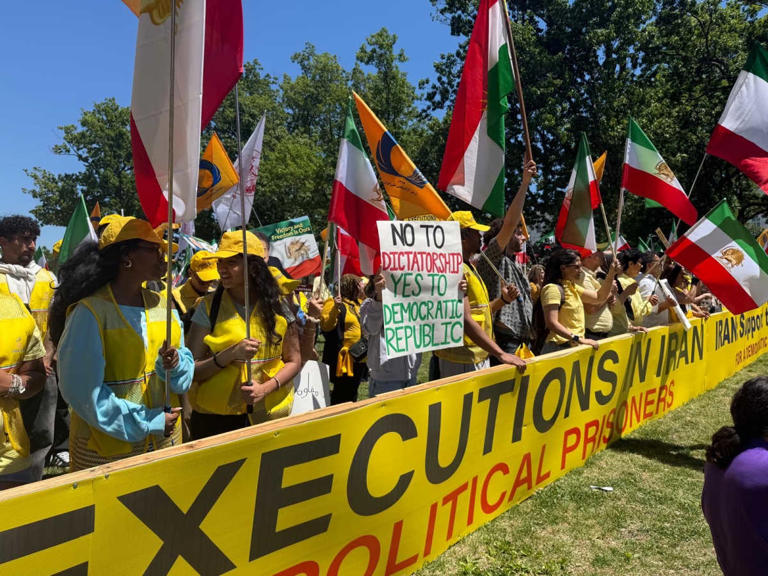 Anti-Iran regime protesters flood DC streets demanding change in Tehran