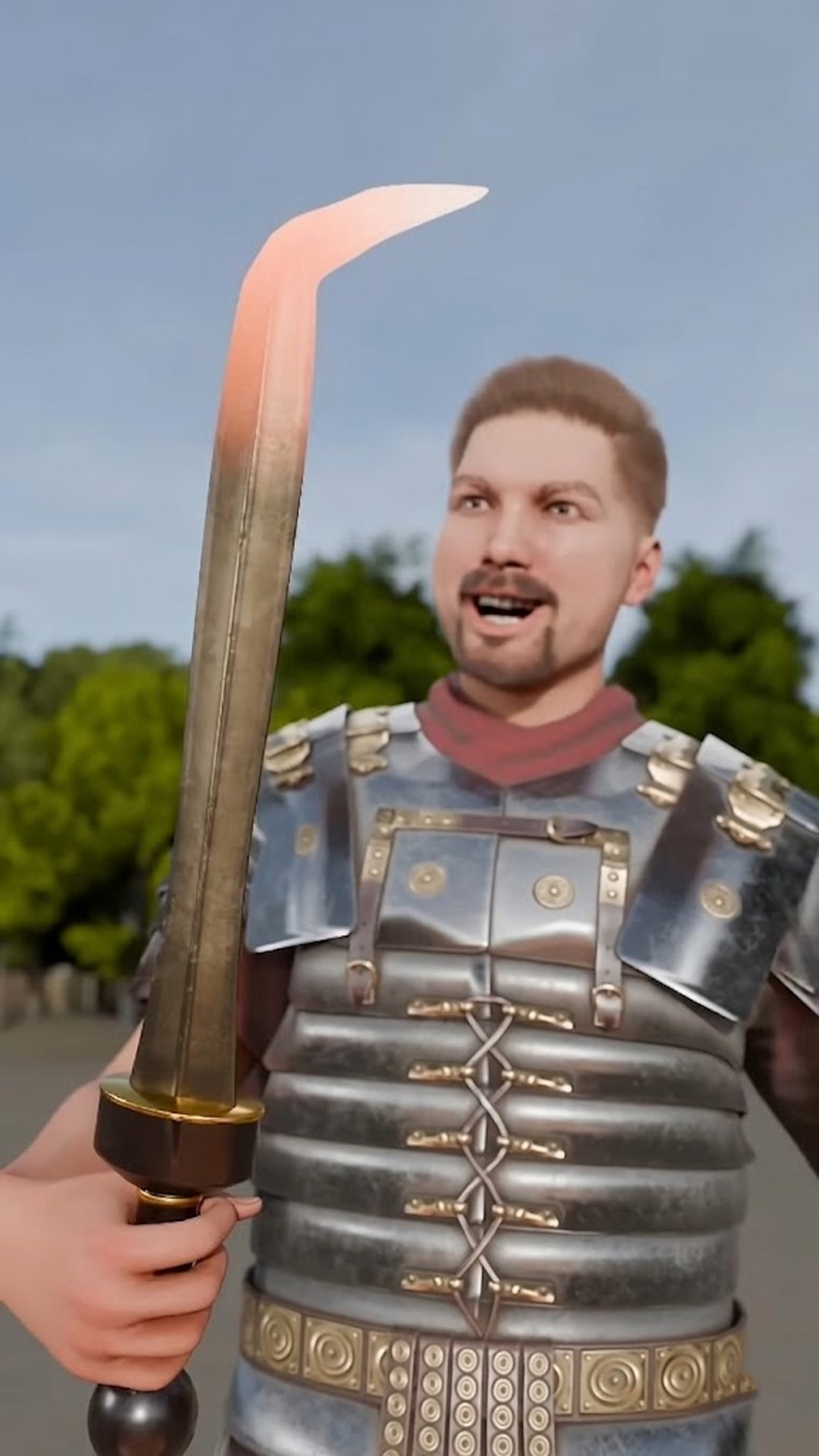 Why did Roman soldiers bend their sword tips?