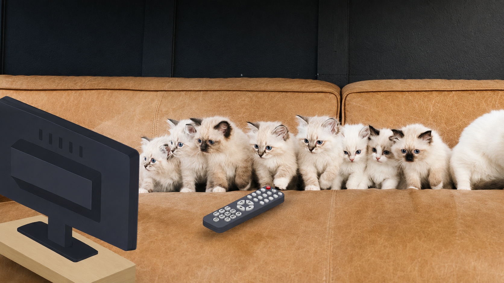 The kittens discovered cat TV and lost their minds