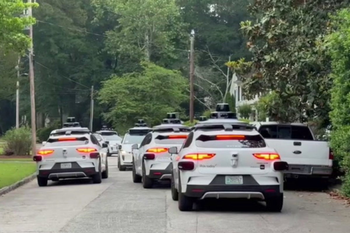 Dozens of empty Waymos invade quiet Atlanta street, baffling neighbors