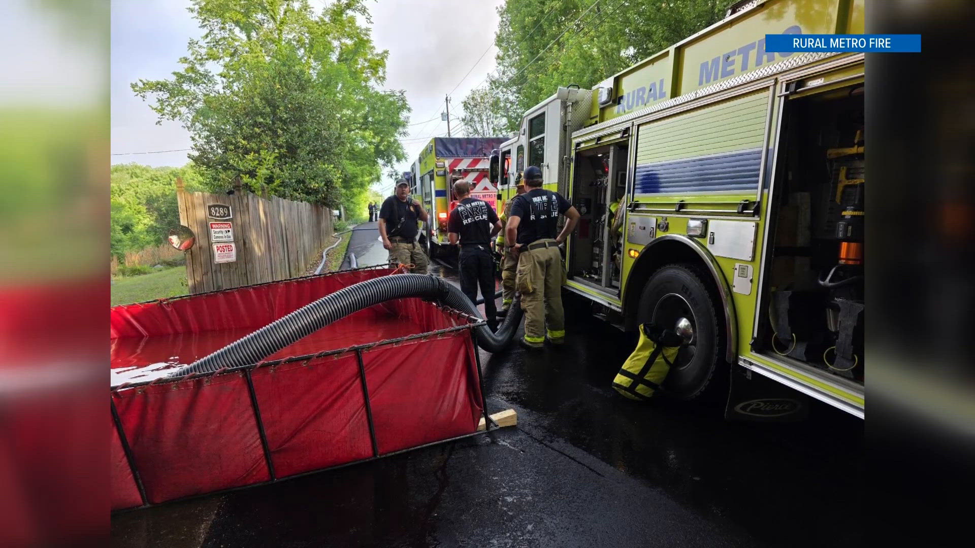 Firefighters shuttle water to put out North Knox County house fire