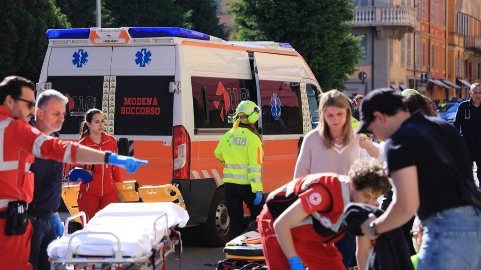 Four bystanders tackle knife-wielding driver after car plows into crowd ...