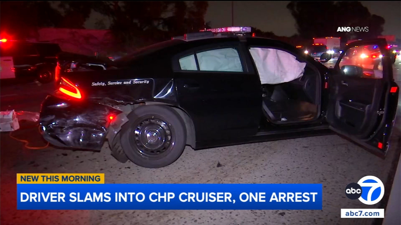Driver slams into CHP cruiser on 10 Freeway in Mid-City area