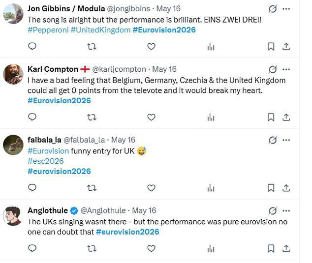 Eurovision fans say UK entry is 'worst song I've ever heard' as Look ...