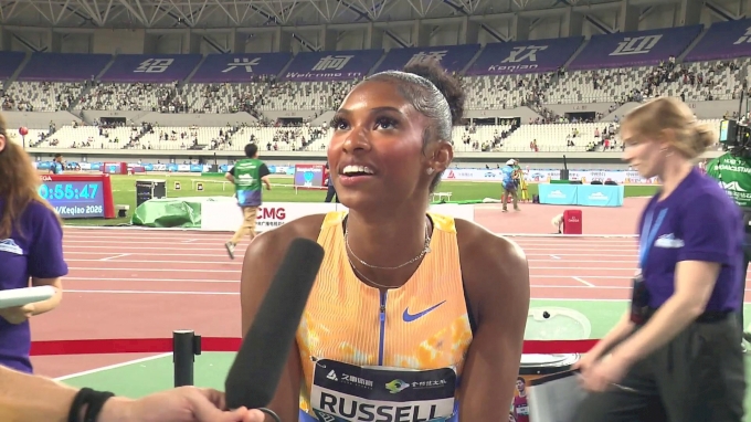Masai Russell clocks a 12.25 meeting record and world lead in Shanghai