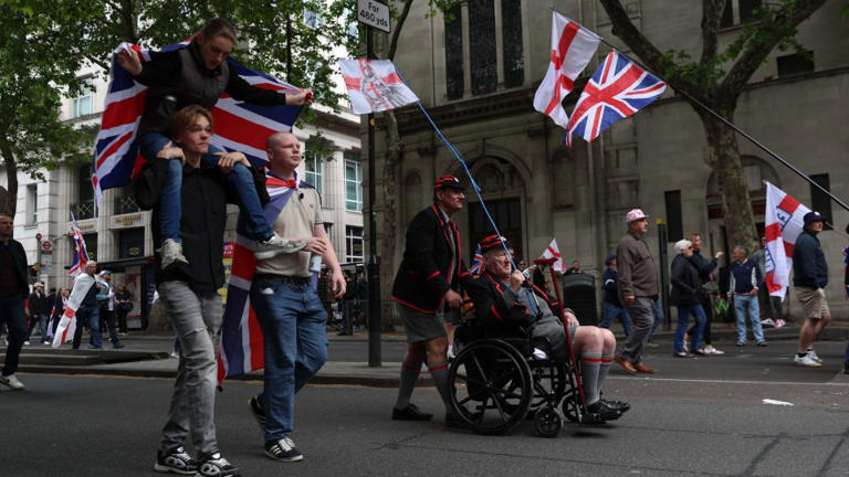 Britain’s hard right on the march as tens of thousands descend on London
