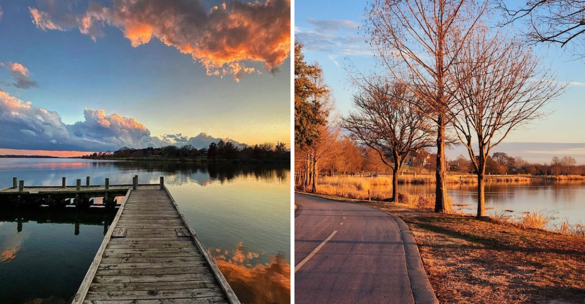 The senior-friendly promenade at this Texas lake wraps around 9 miles ...