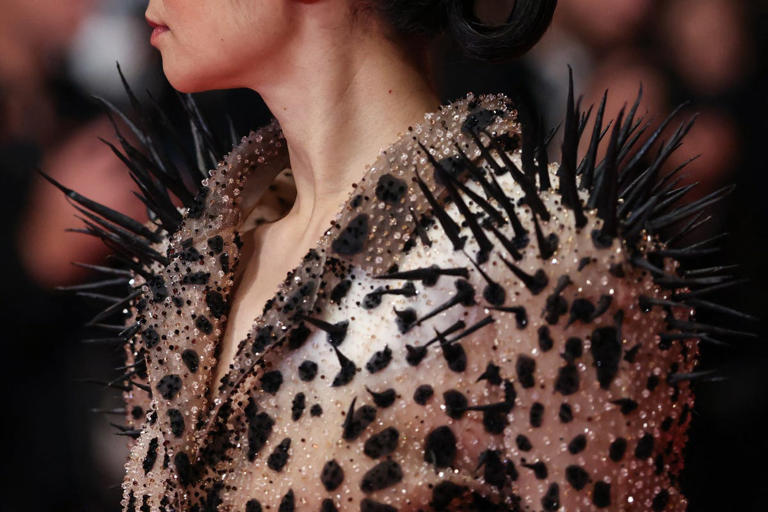 Chloé Zhao transforms into a spiky Schiaparelli blowfish for Cannes