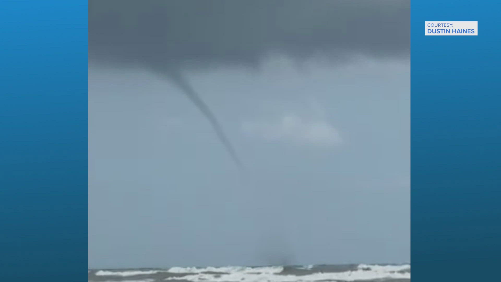 Water spout in San Luis Pass caught on camera