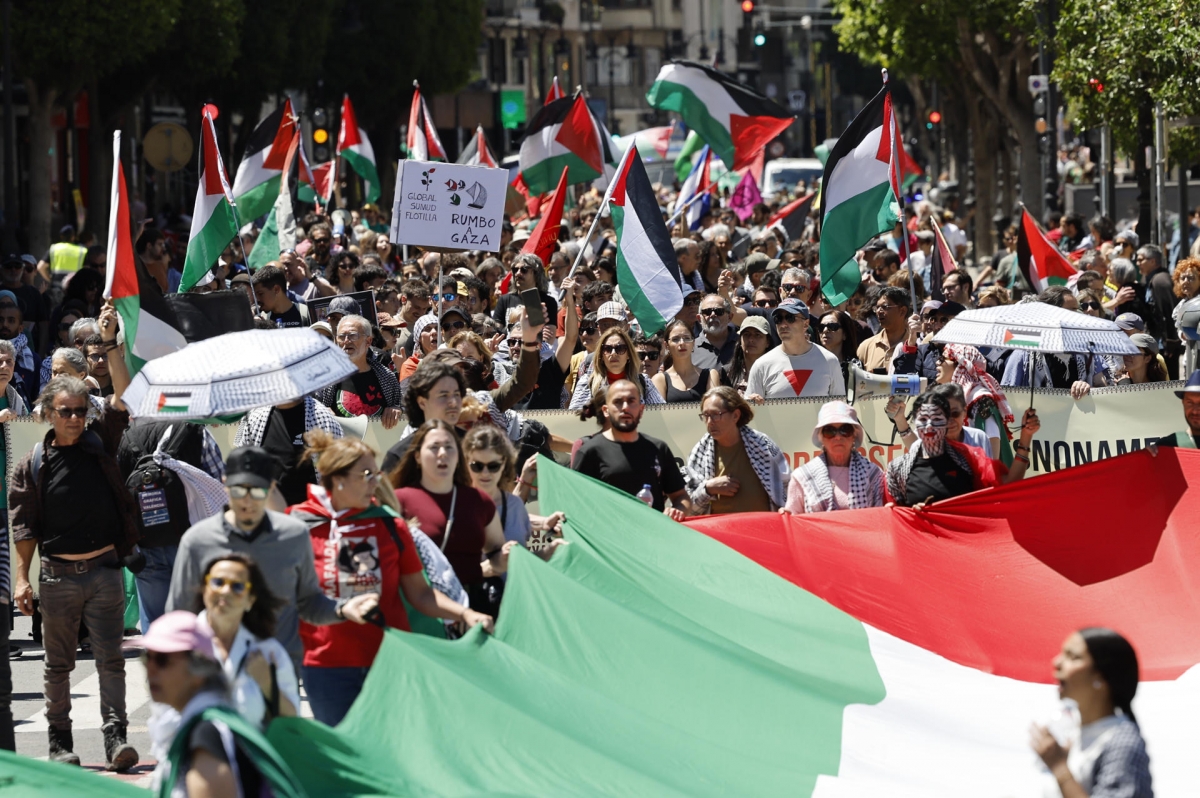 Una marcha exige València el fin del genocidio en Palestina y el boicot ...
