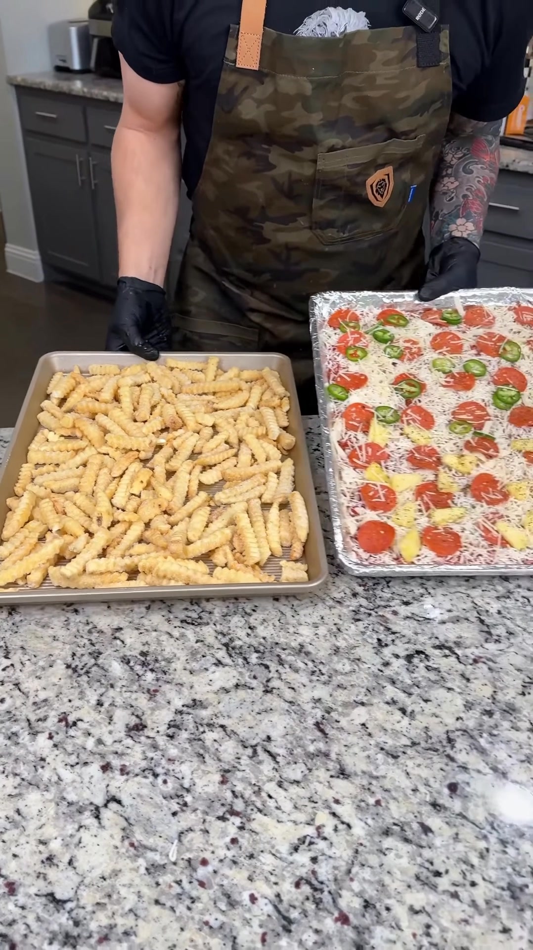 Sheet pan pizza fries