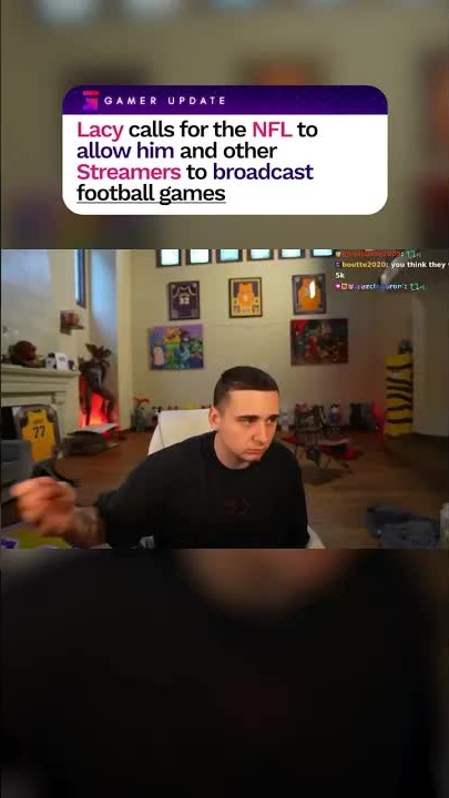 Streamer Lacy demands NFL allow broadcasts