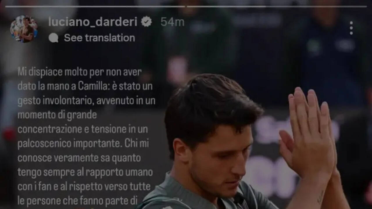 Luciano Darderi issues apology after backlash over ignoring mascot kid ...