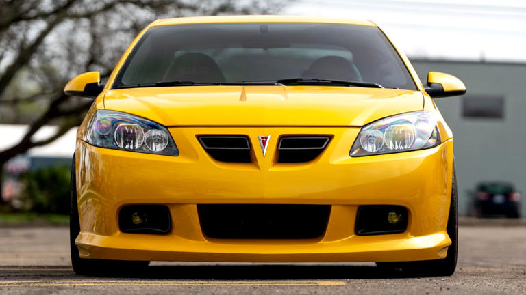 The strangest car in Roush’s garage isn’t a Mustang, it’s a Pontiac G6