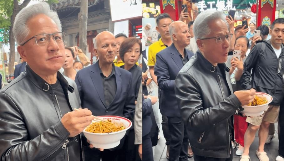 Nvidia CEO Jensen Huang enjoys food tour during Trump’s visit to China
