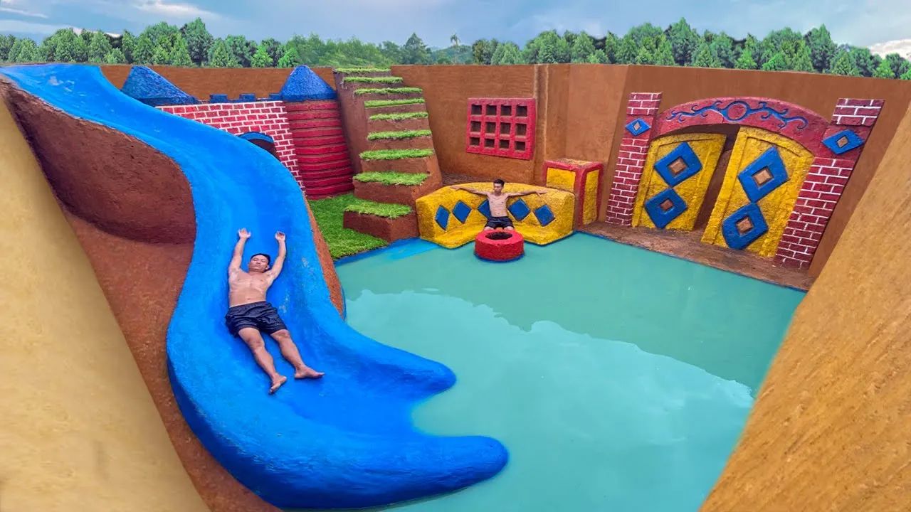 Building an underground temple and water slide