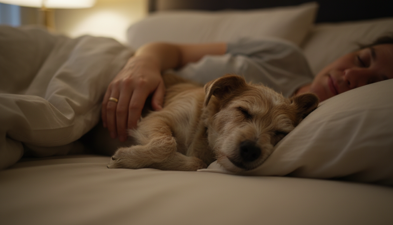 Why dogs sleep touching you and what it means when they stop