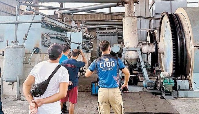 Waste tire processing facility shutdown; 2 Chinese arrested