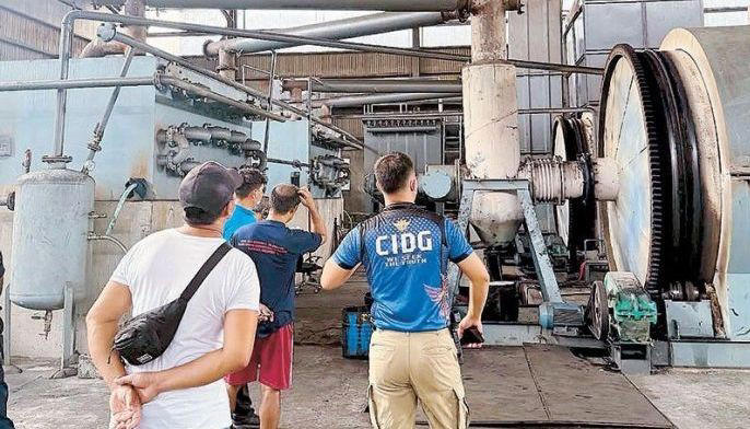 Waste tire processing facility shutdown; 2 Chinese arrested
