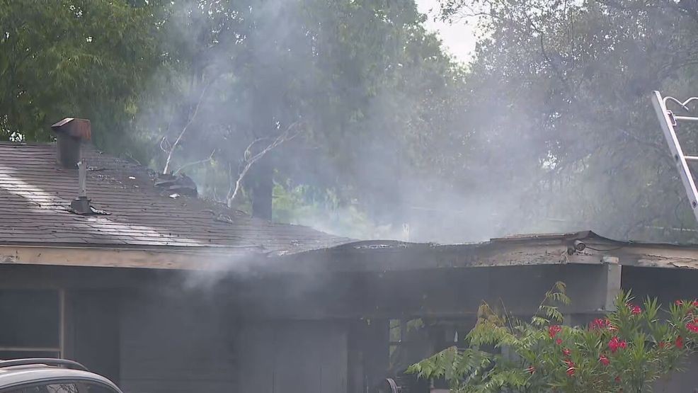 Live: Crews knock down flames of house fire in small family home, crews ...