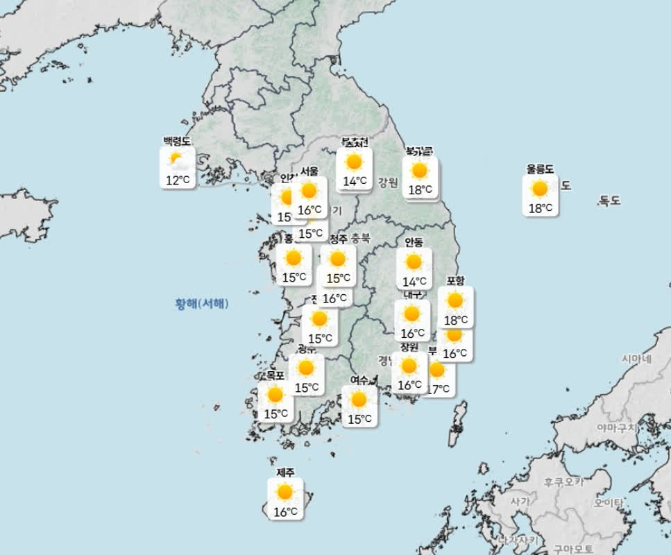 [오늘날씨] 낮 최고 33도 '더위'...내륙 큰 일교차