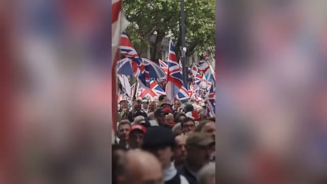 Led by Donkeys sneak giant screen into Tommy Robinson rally