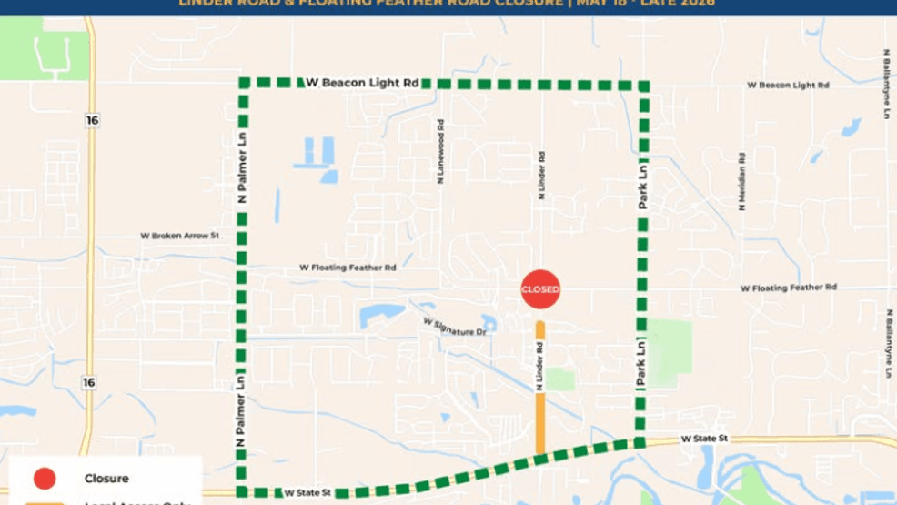 Linder and Floating Feather intersection to close May 18 for new roundabout