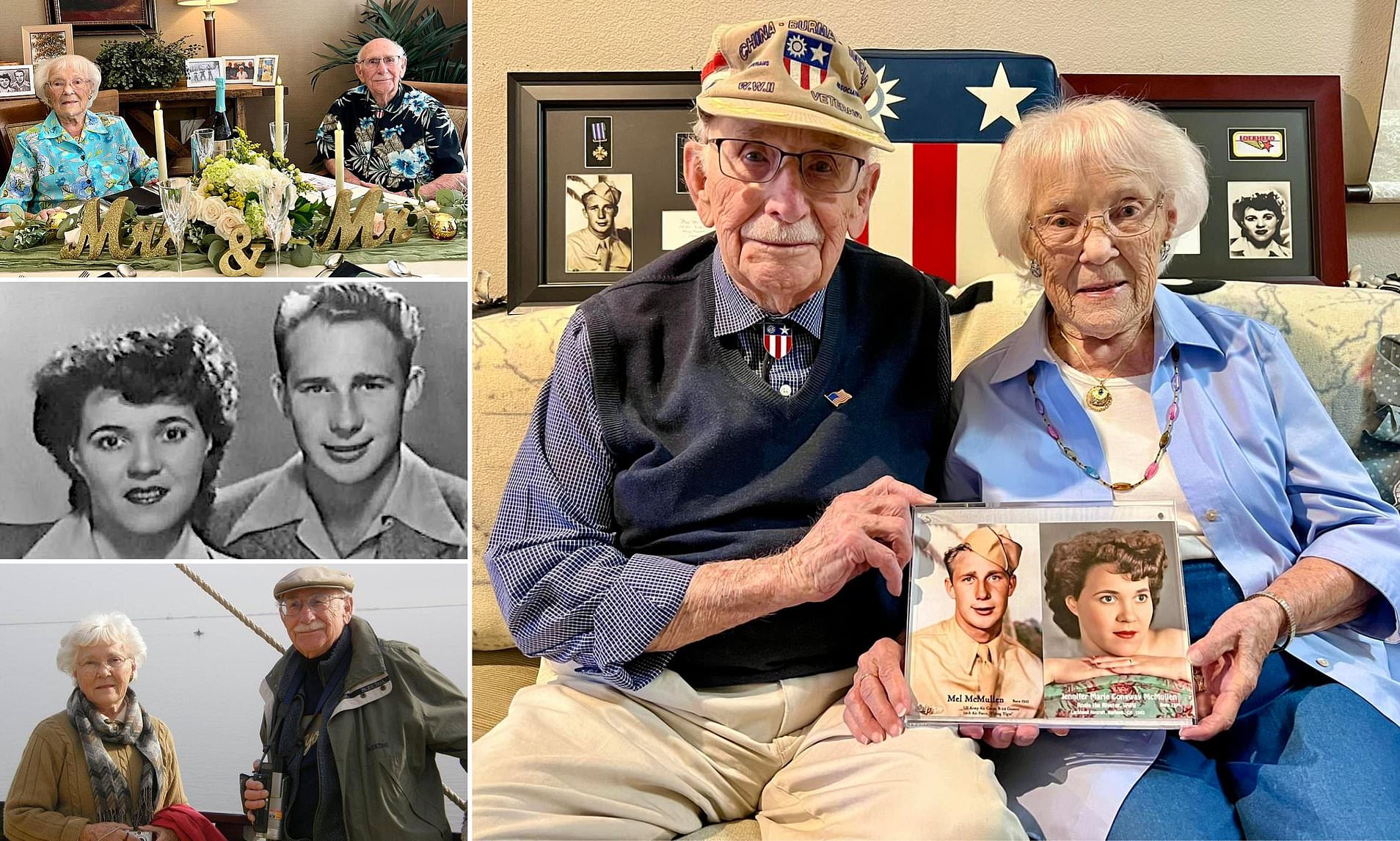 Soulmate couple aged 101 and 100 celebrate their 80th wedding anniversary